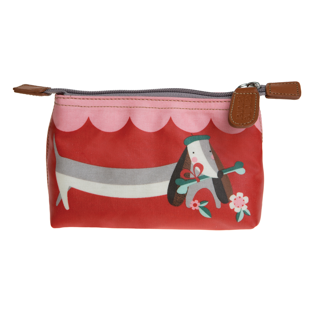 Caroline Gardner Red Cosmetic Bag Muchly Lovely Print Vibrant Home